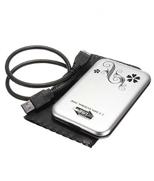 Silver External portable Sata Casing Hard Disk case Usb 2.0 2.5 inch ...